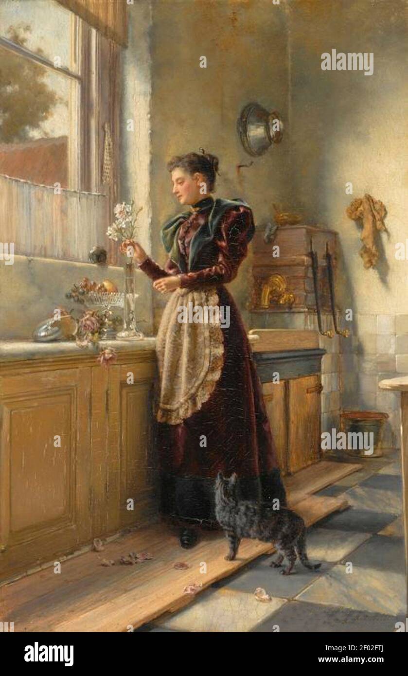 Pieter Haaxman - Arranging the flowers Stock Photo - Alamy