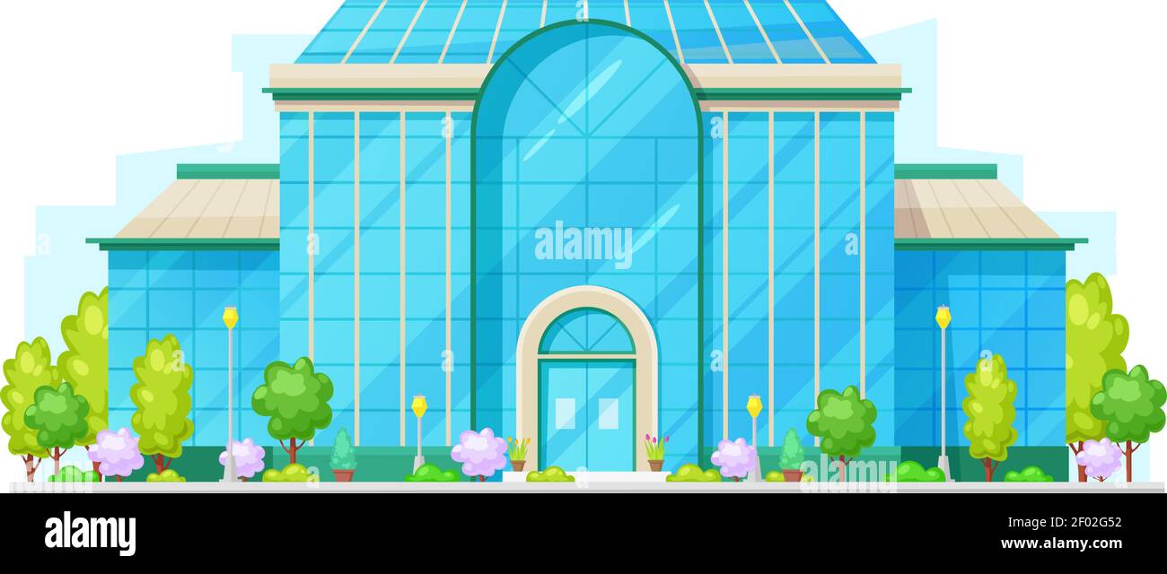 Modern building facade exterior isolated museum or hospital. Vector ...