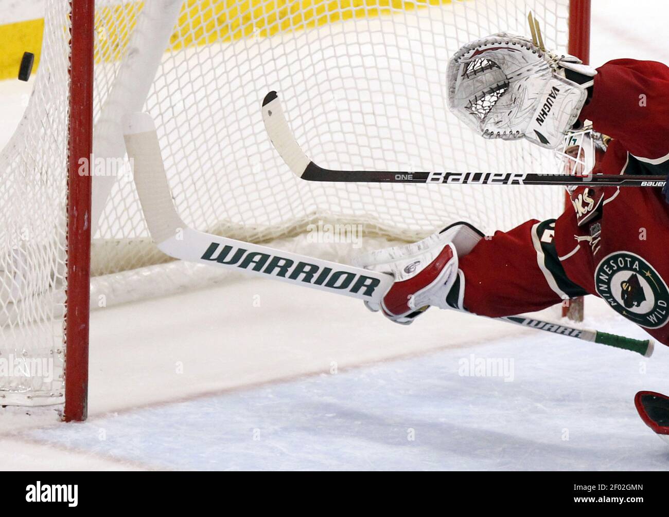 Minnesota Wild goalie Niklas Backstrom (32) made a save in the second ...