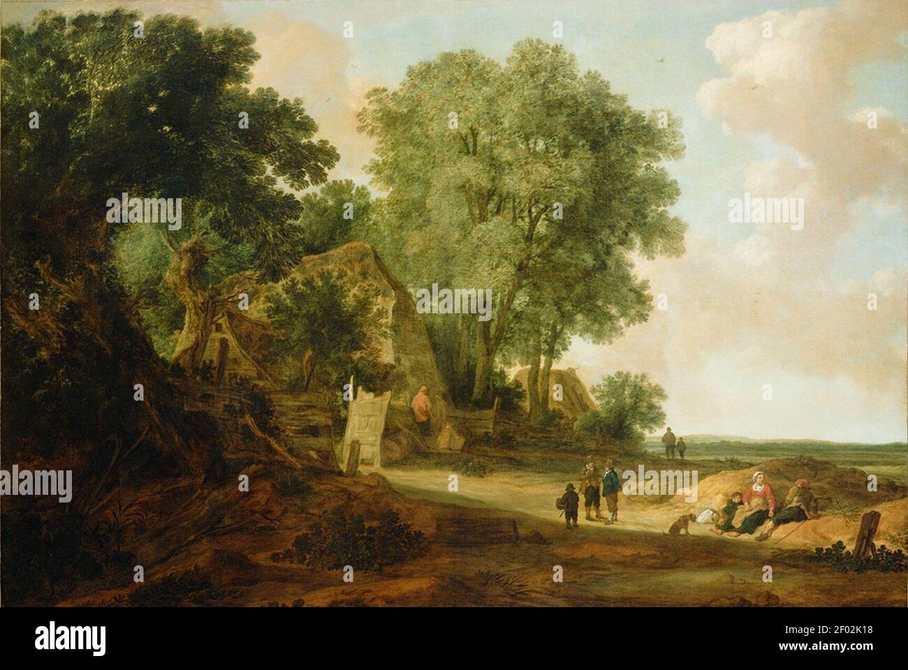 Pieter Molijn and Jan van Goyen 'Landscape with Cottage and Figures ...