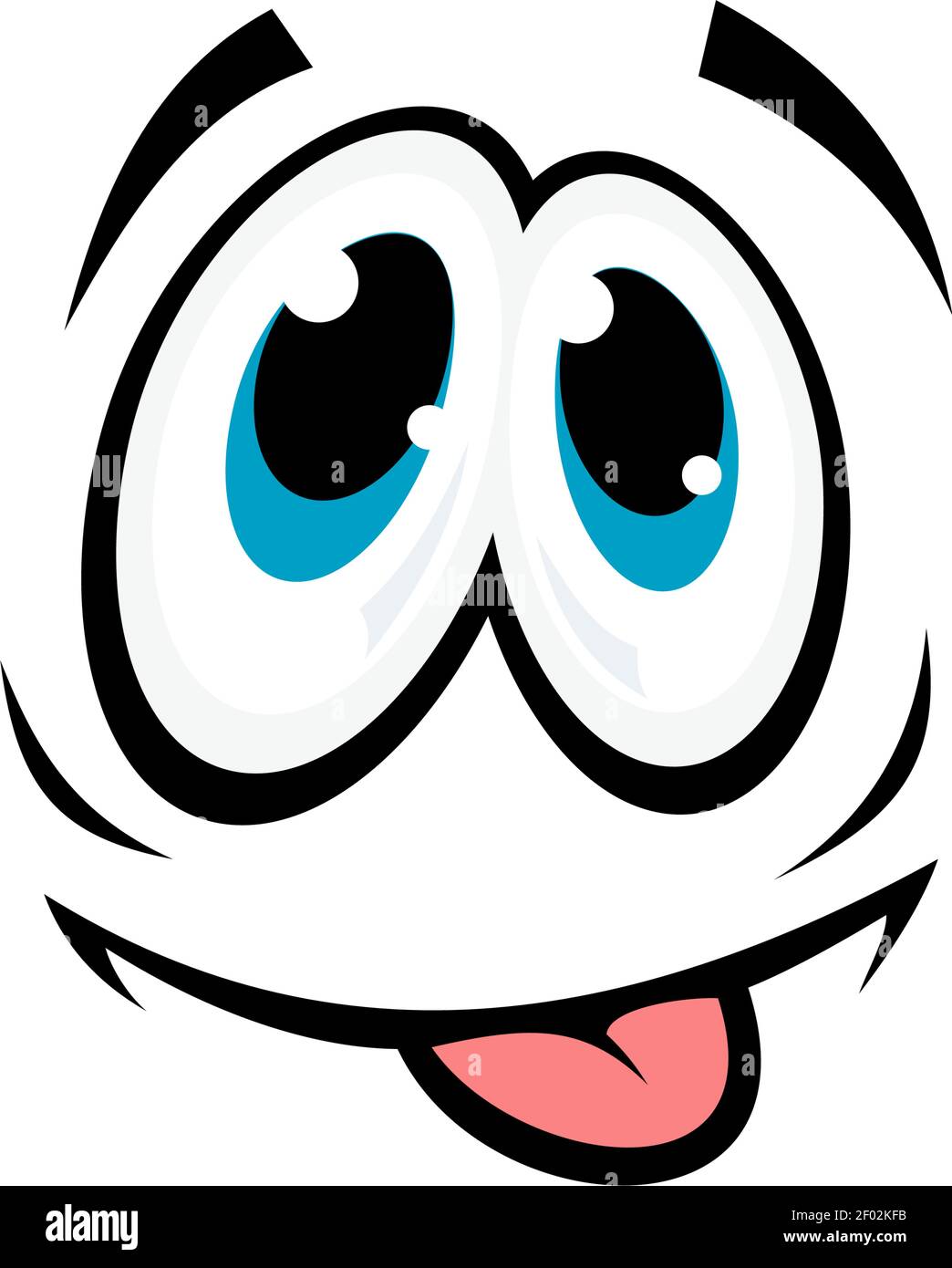 Emoji Showing Tongue Isolated Face Vector Happy Facial Expression Of