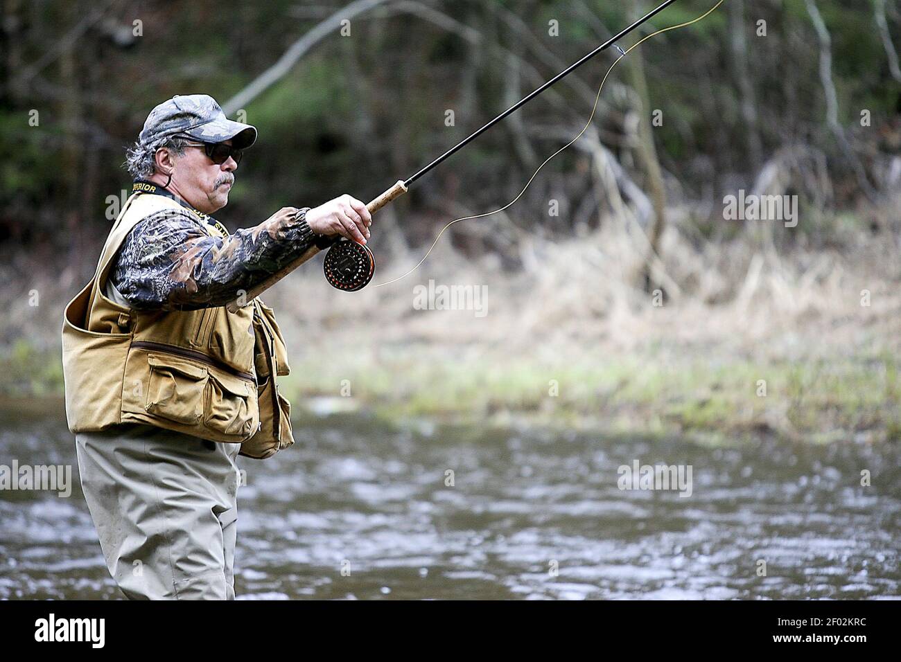 Dave Severin of Superior casts his line while drifting for steelhead on ...