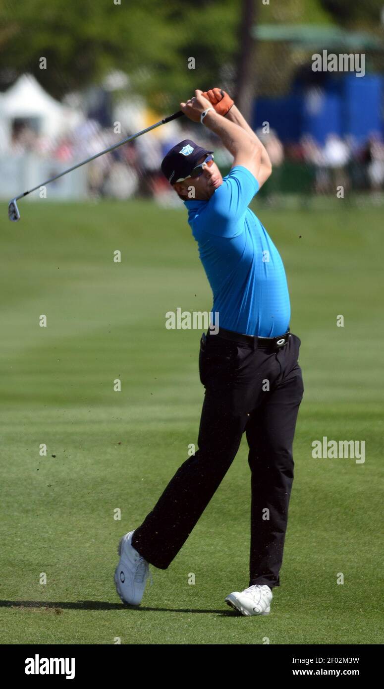 Ricky Barnes watches his shot from the No. 10 fairway Wednesday, April ...