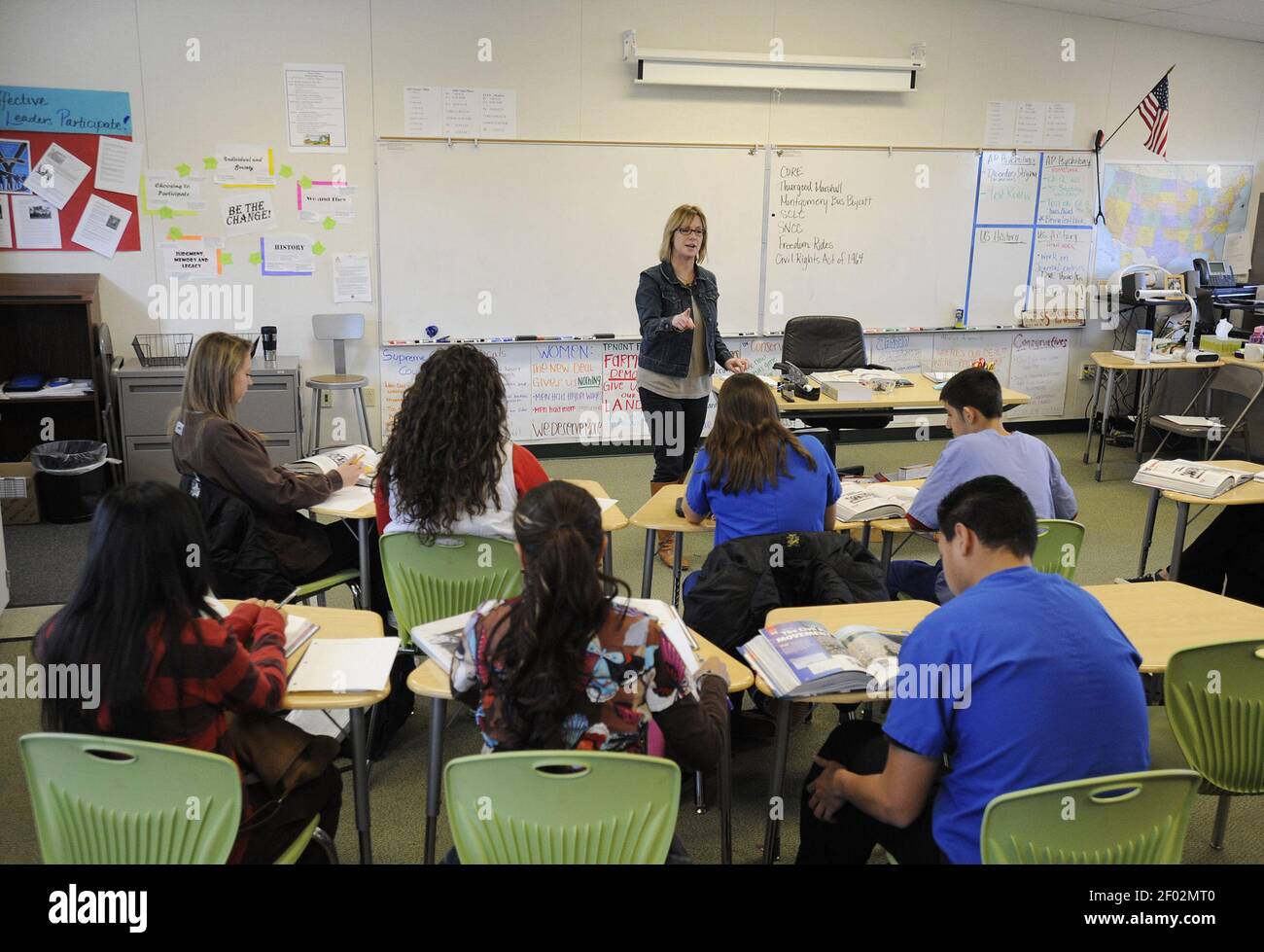 Dozier-Libbey Medical High School students listen as Sarah Melvin ...