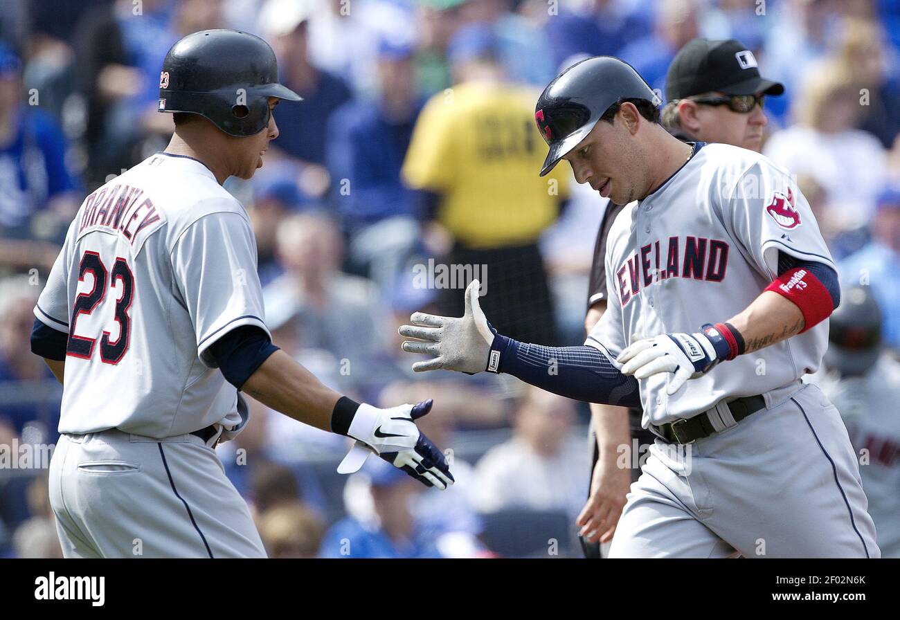 Cleveland Indians' Michael Brantley (23) and Asdrubal Cabrera (13 ...