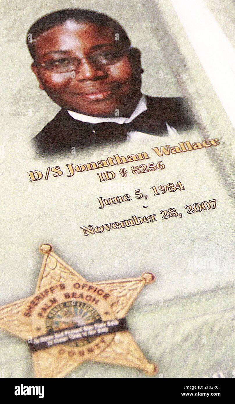 Johnathan Wallace, a Palm Beach Sheriff's Office deputy was killed in ...