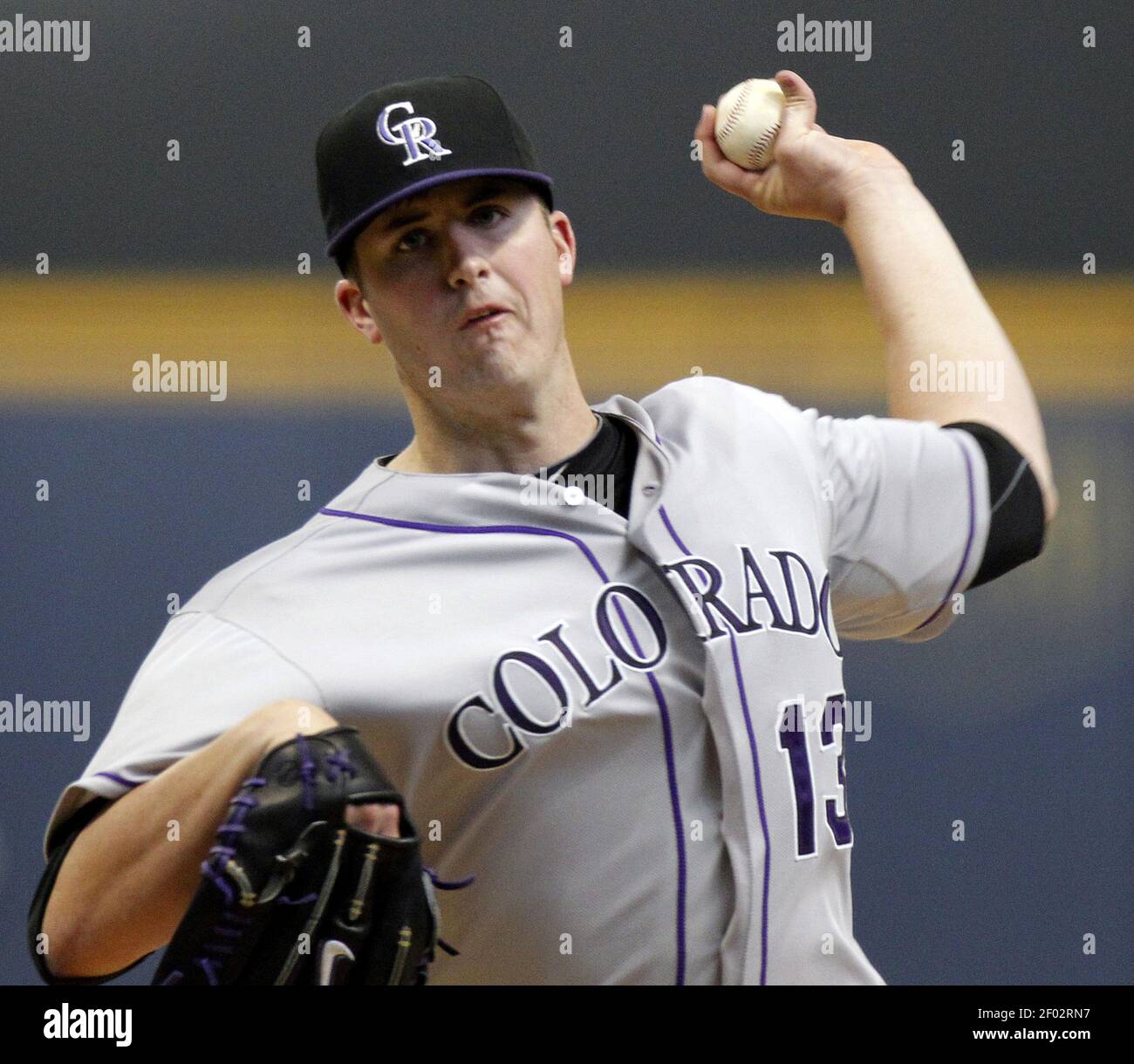 Colorado Rockies starting pitcher Drew Pomeranz in the first inning ...