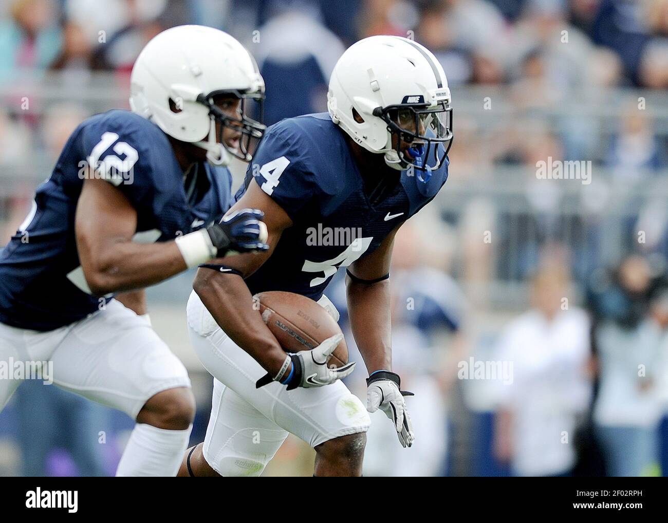 Penn State safety Adrian Amos runs with the ball during the annual Penn ...