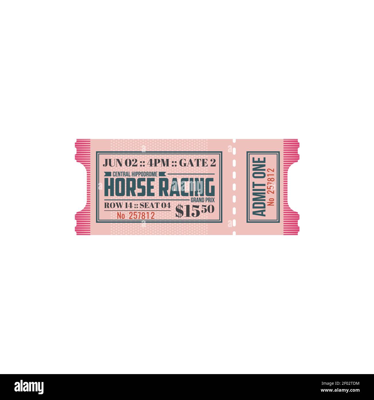 Horse race ticket Stock Vector Images - Alamy