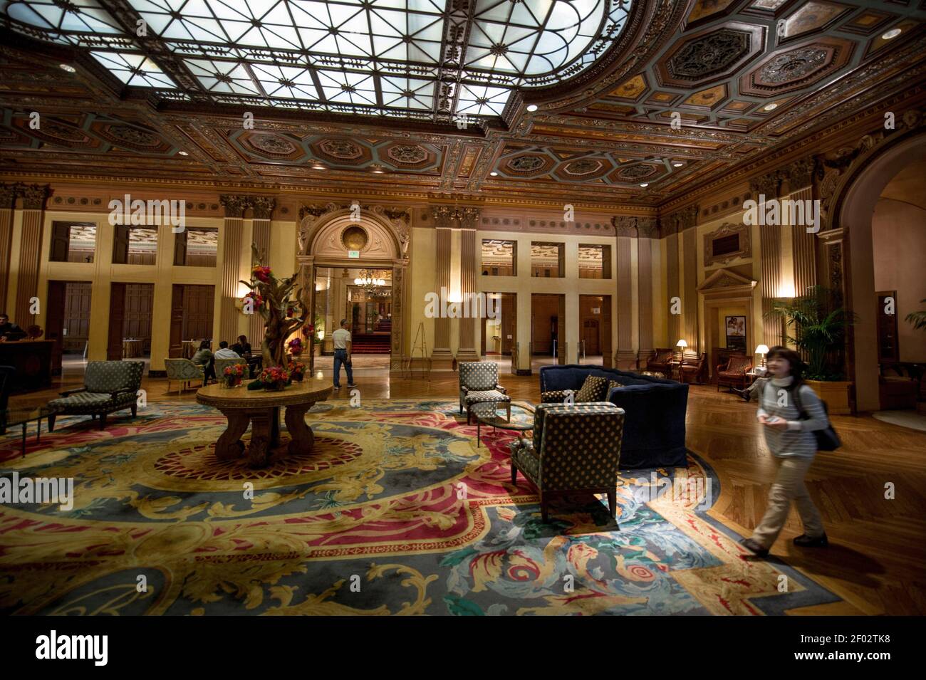 The lobby of the Millennium Biltmore the famous downtown Los Angeles hotel retains its ornate ...