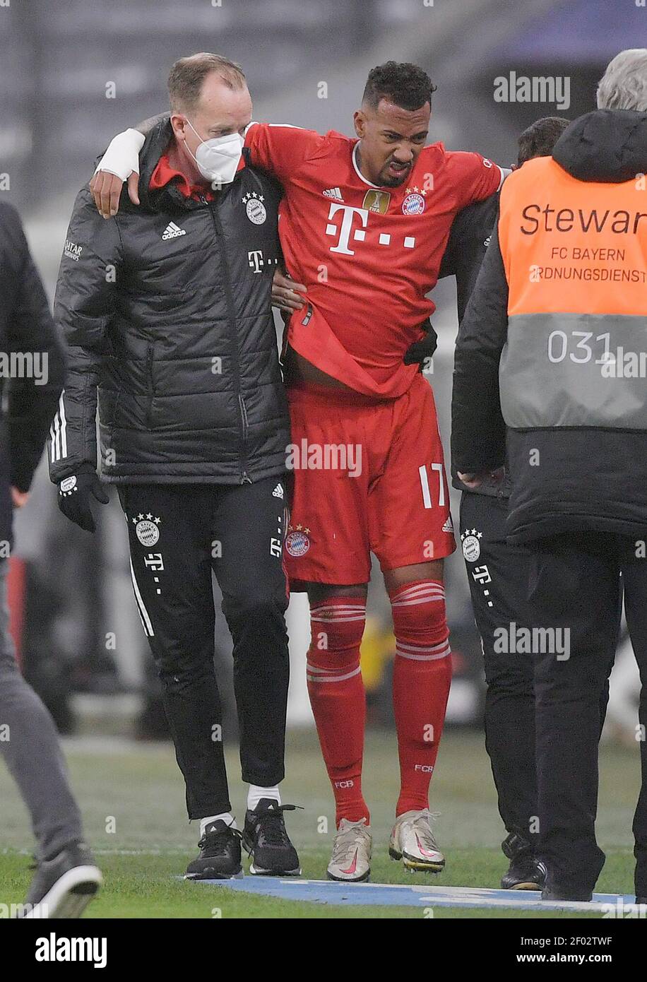 Munich, Germany. 06th Mar, 2021. Munich, Germany. 06th Mar, 2021. Jerome BOATENG (FCB 17) injury ...