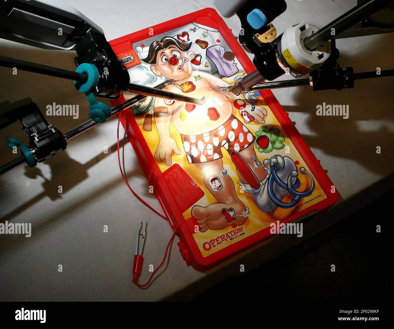 The classic game of Operation is used as a training aid for doctors ...