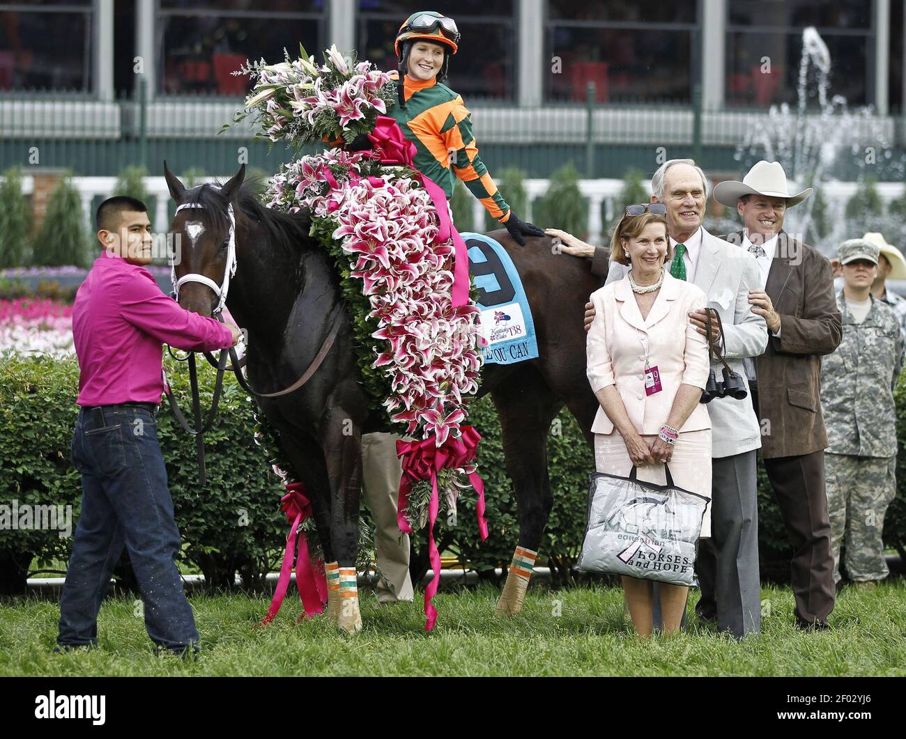 Believe You Can with Rosie Napravnik up, poses for a photo with ...