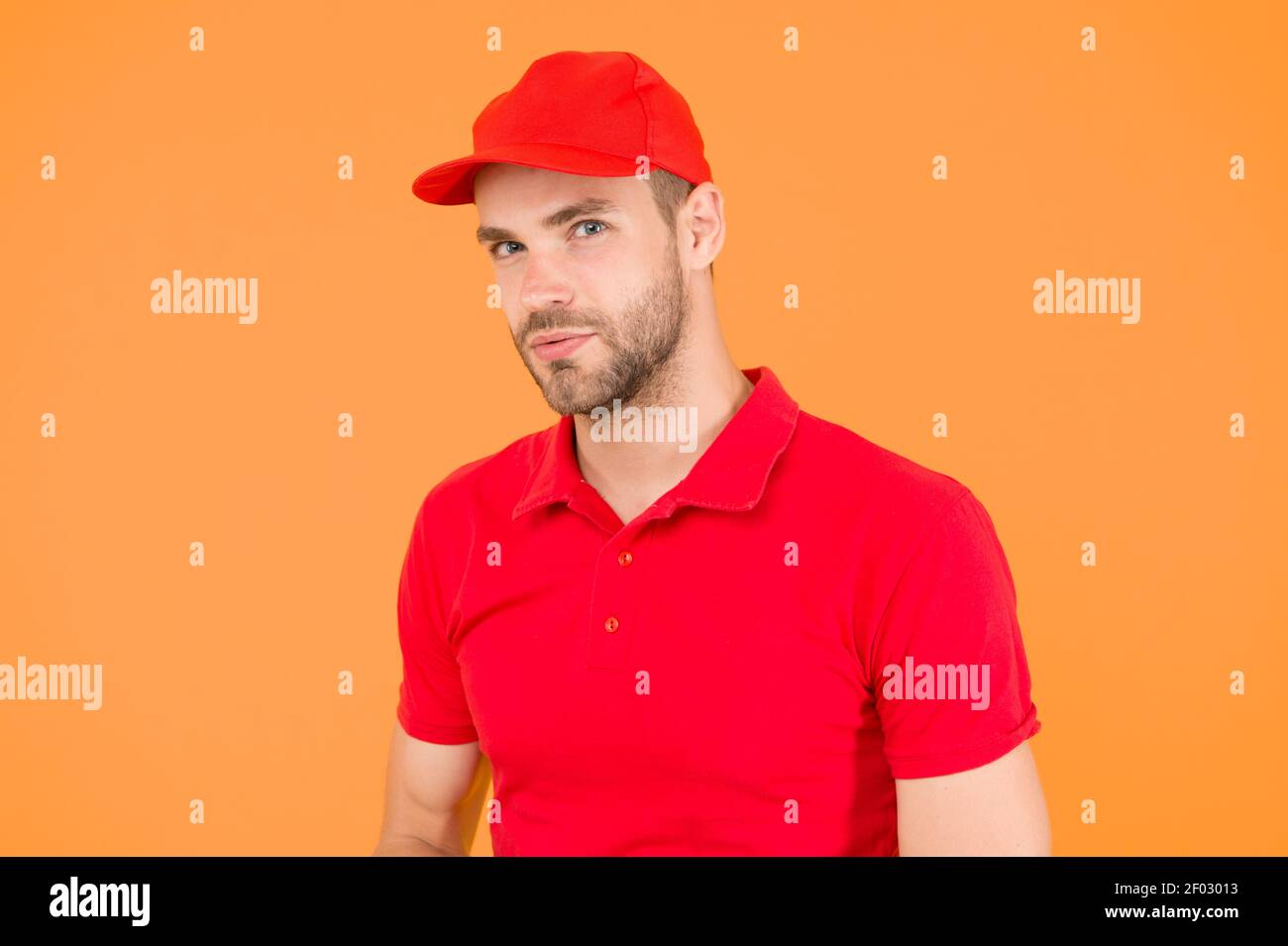 Supermarket cashier. Cashier occupation. Hiring shop worker. Handsome ...