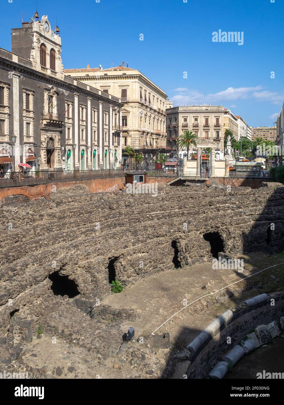 Roman Amphitheater of Catania Stock Photo - Alamy