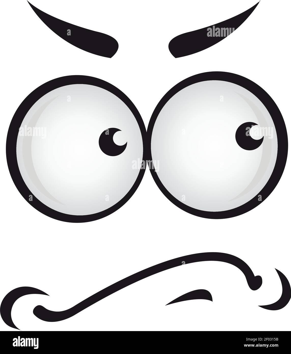 Distrustful emoji symbol isolated suspicious face. Vector rummy ...