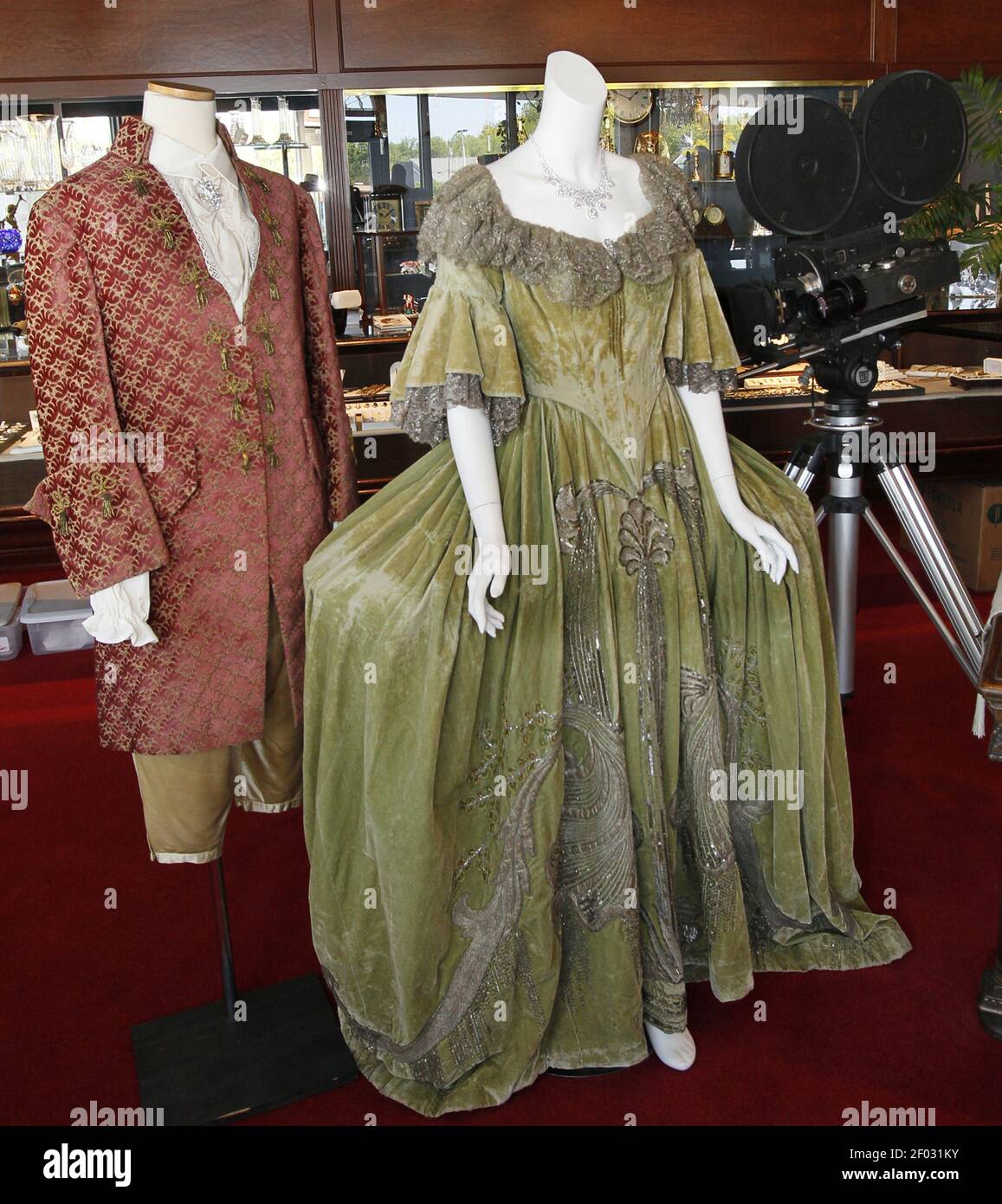 A dress worn by Helen Millard, right, and clothing worn by Robert ...