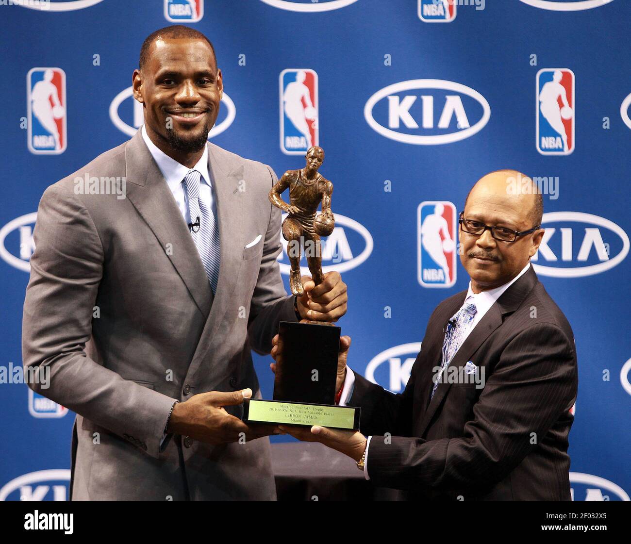 The Miami Heat's Lebron James attends a press conference for his being ...