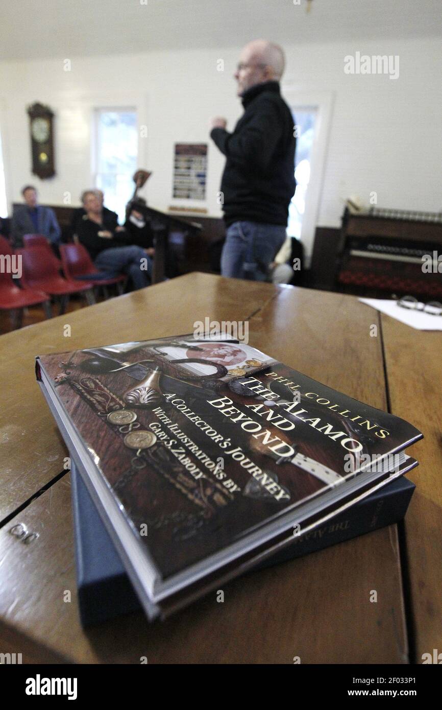 Famous musician Phil Collins speaks about his new book on the Alamo in ...