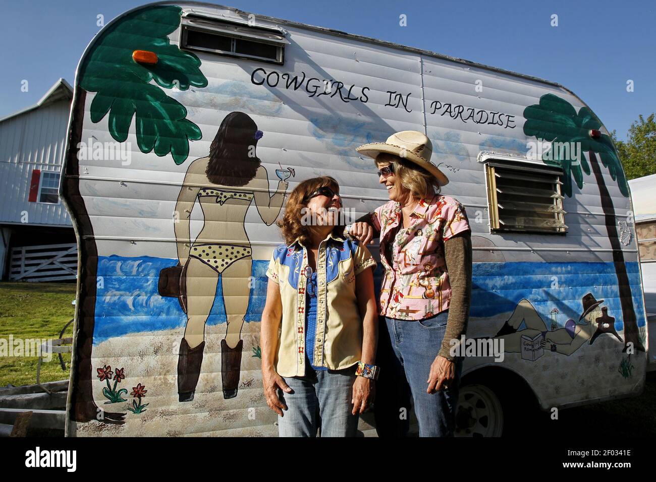 Members of Sisters on the Fly, Terry Dykstra of Topeka, Kan., left, and ...