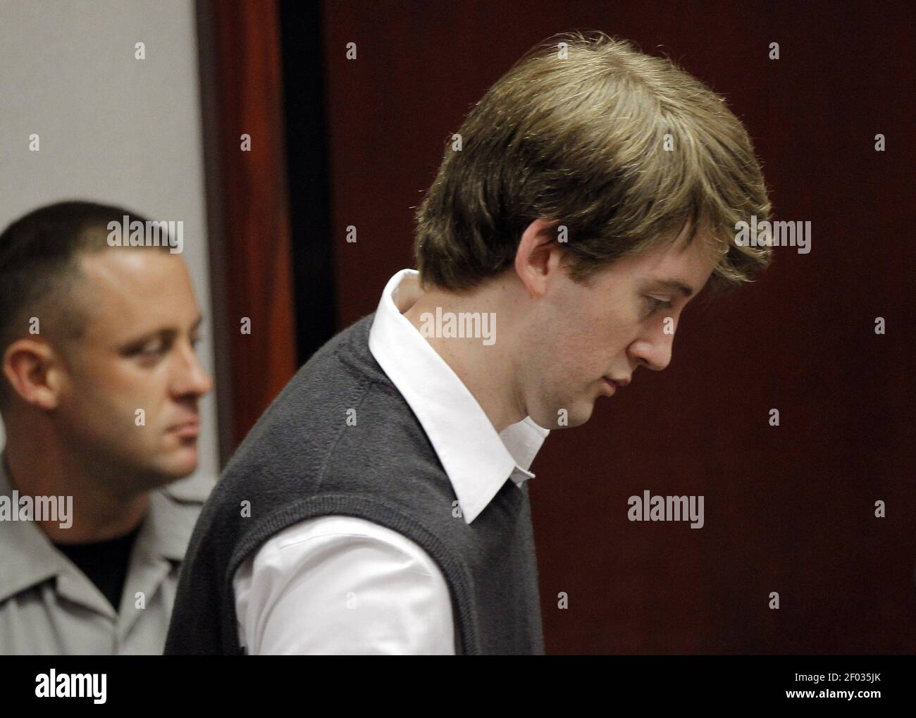 Jason Williford arrives for his murder trial in a Wake County courtroom on Tuesday, May 22, 2012 ...