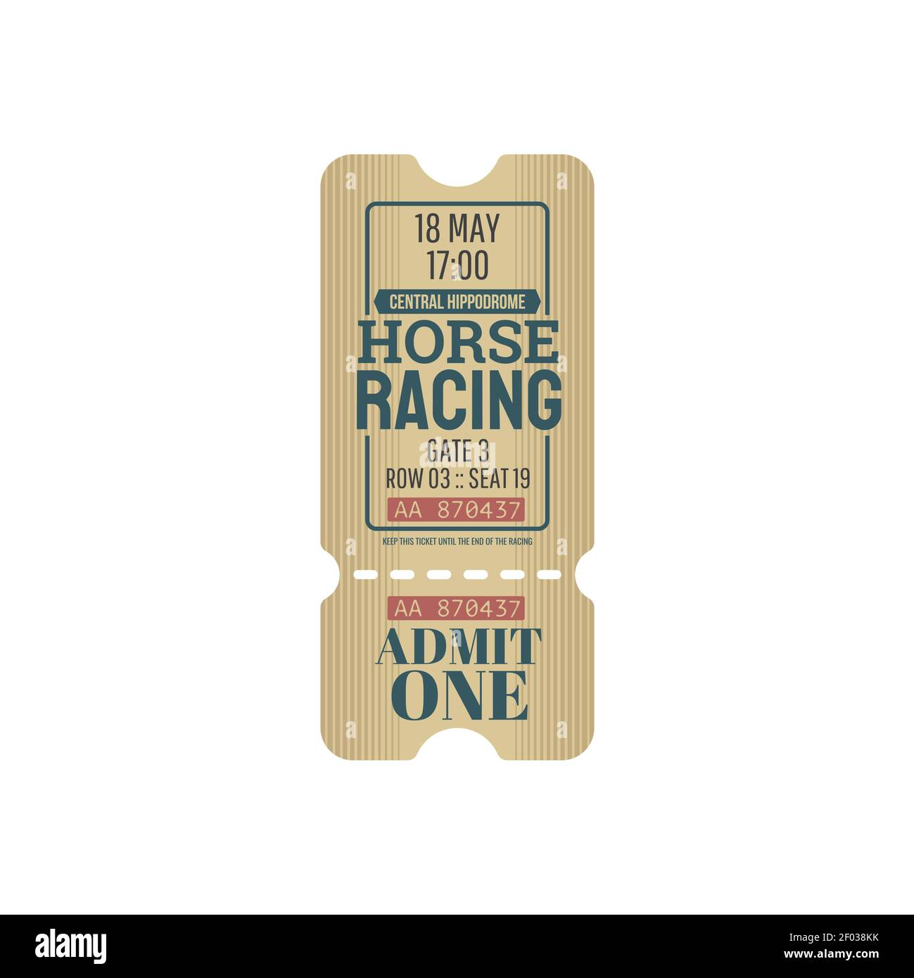 Horse race ticket Stock Vector Images - Alamy