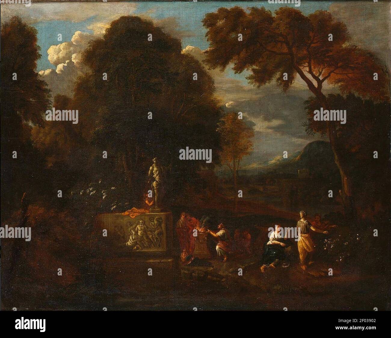 Arcadian landscape with figures hi-res stock photography and images - Alamy