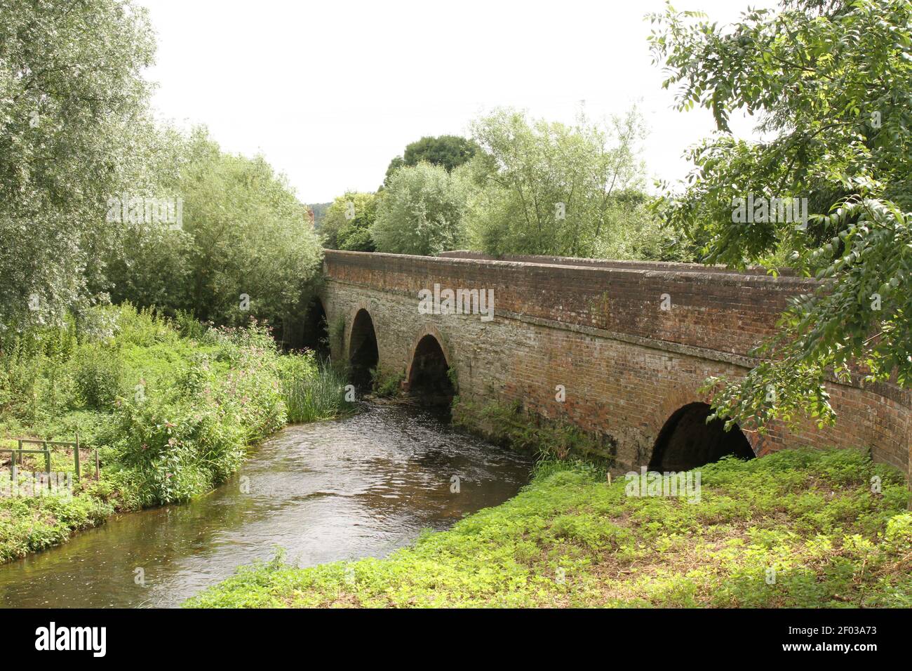 Old Stone & Brick Bridge over the River Arrow in Summertime, in ...