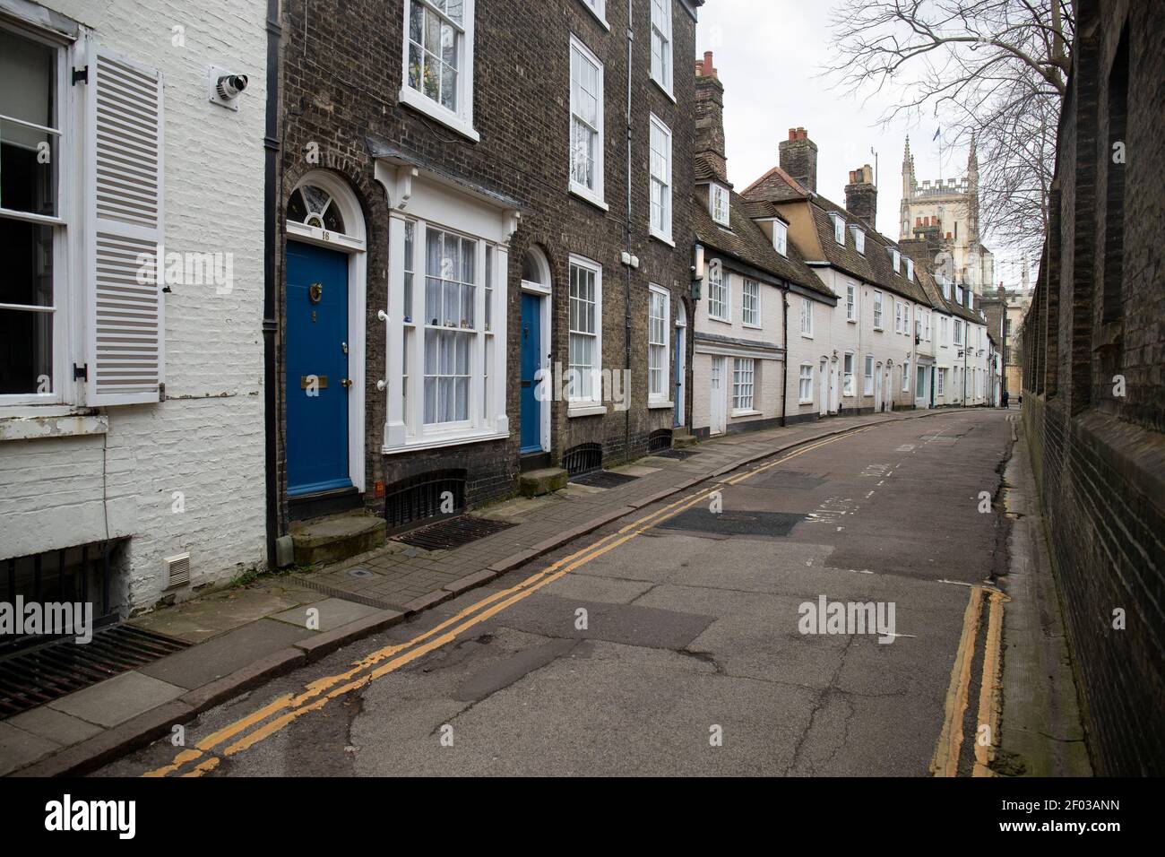 general view of housing on Botolph Lane in Cambridge Stock Photo - Alamy