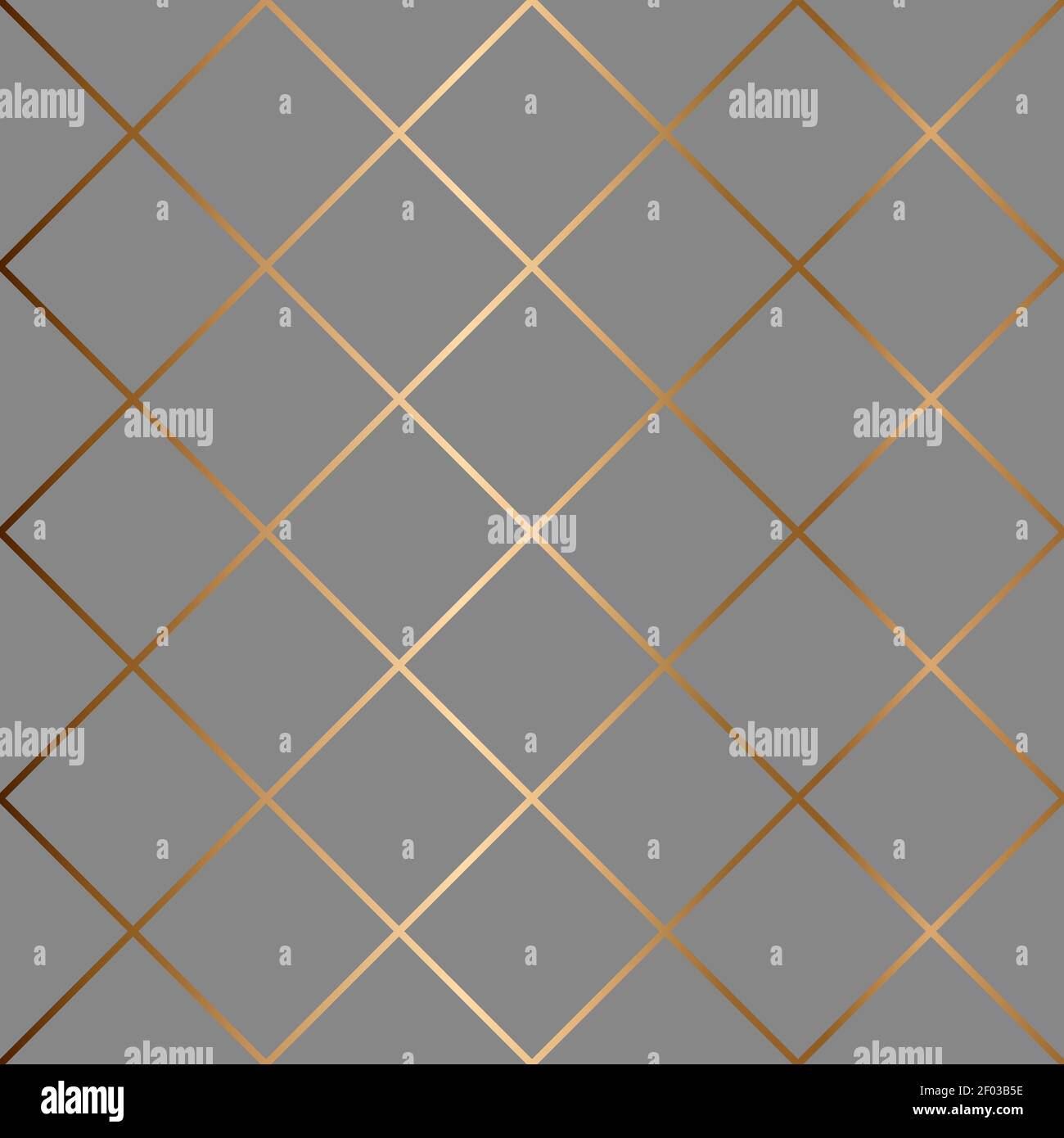 Abstract vector geometric seamless golden pattern with rhombus. Gray ...