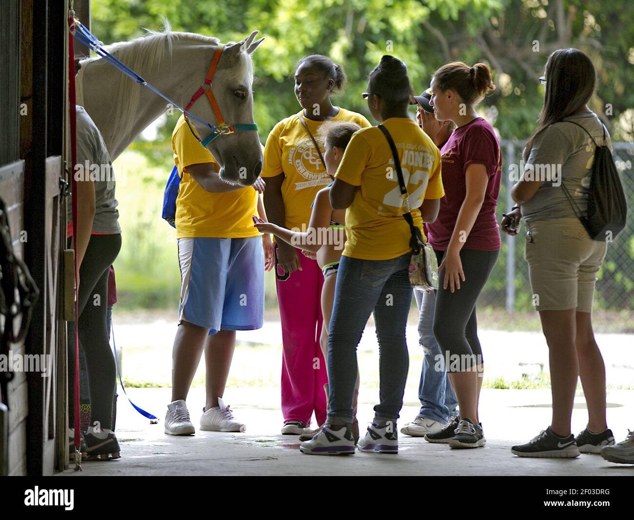 Davie Ranch staff and kids from James Jones Legacy Foundation at the ...