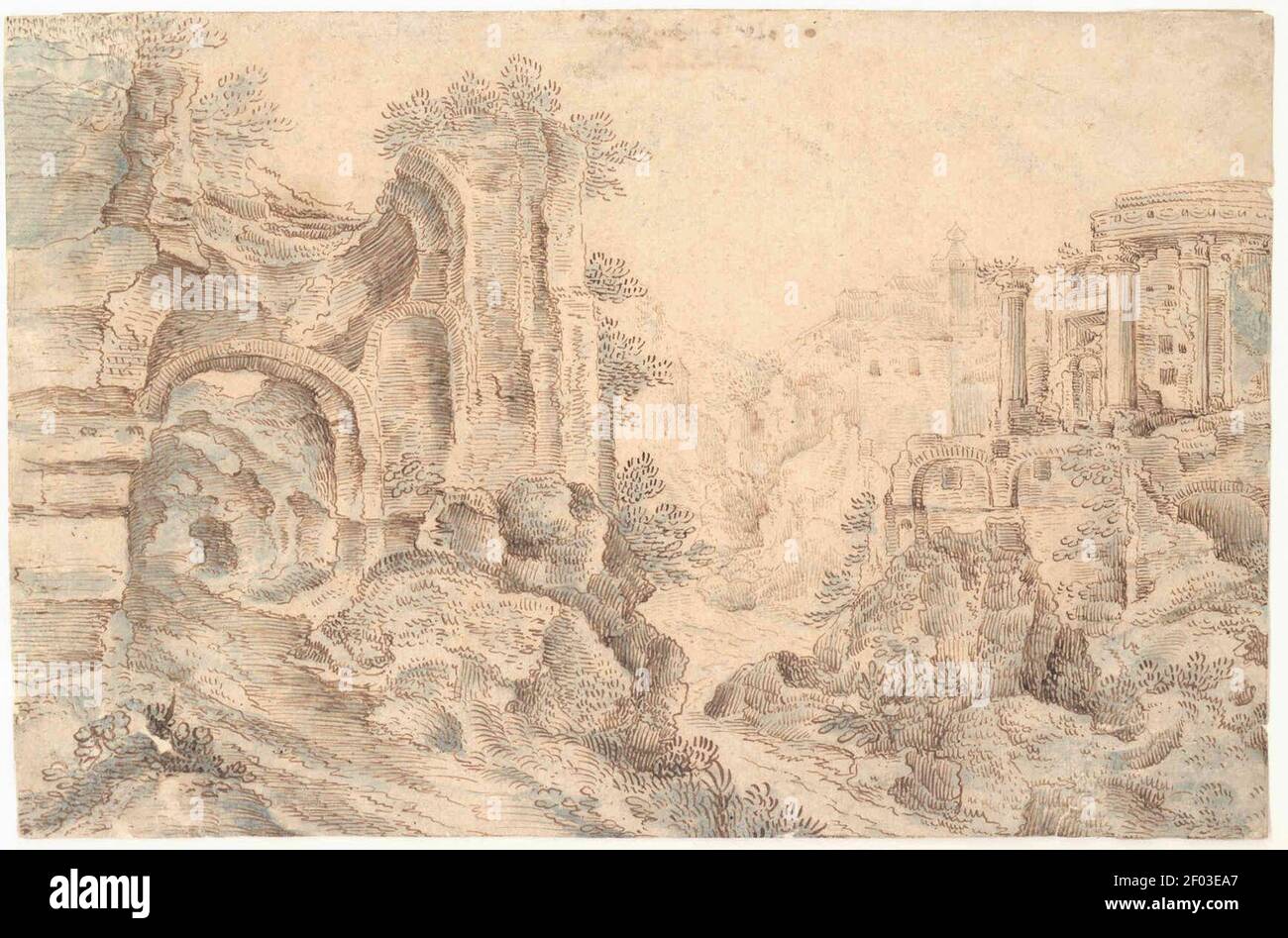 Pieter Stevens - View of the landscape near Tivoli Stock Photo - Alamy