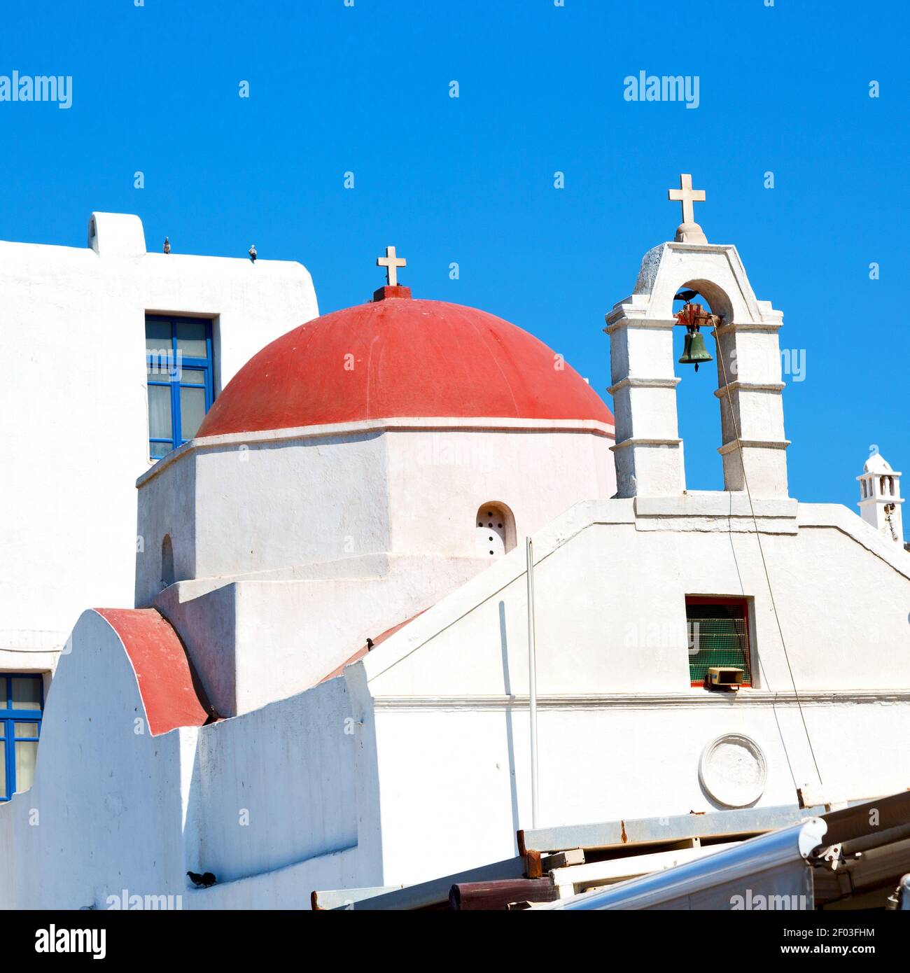 Mykonos old architecture white background cross in santorini greece ...