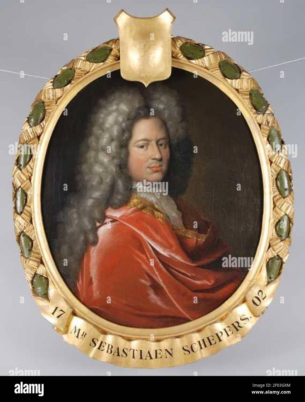 Pieter van der Werff - Ovaal portret van Bastiaen Willemsz. Schepers ...