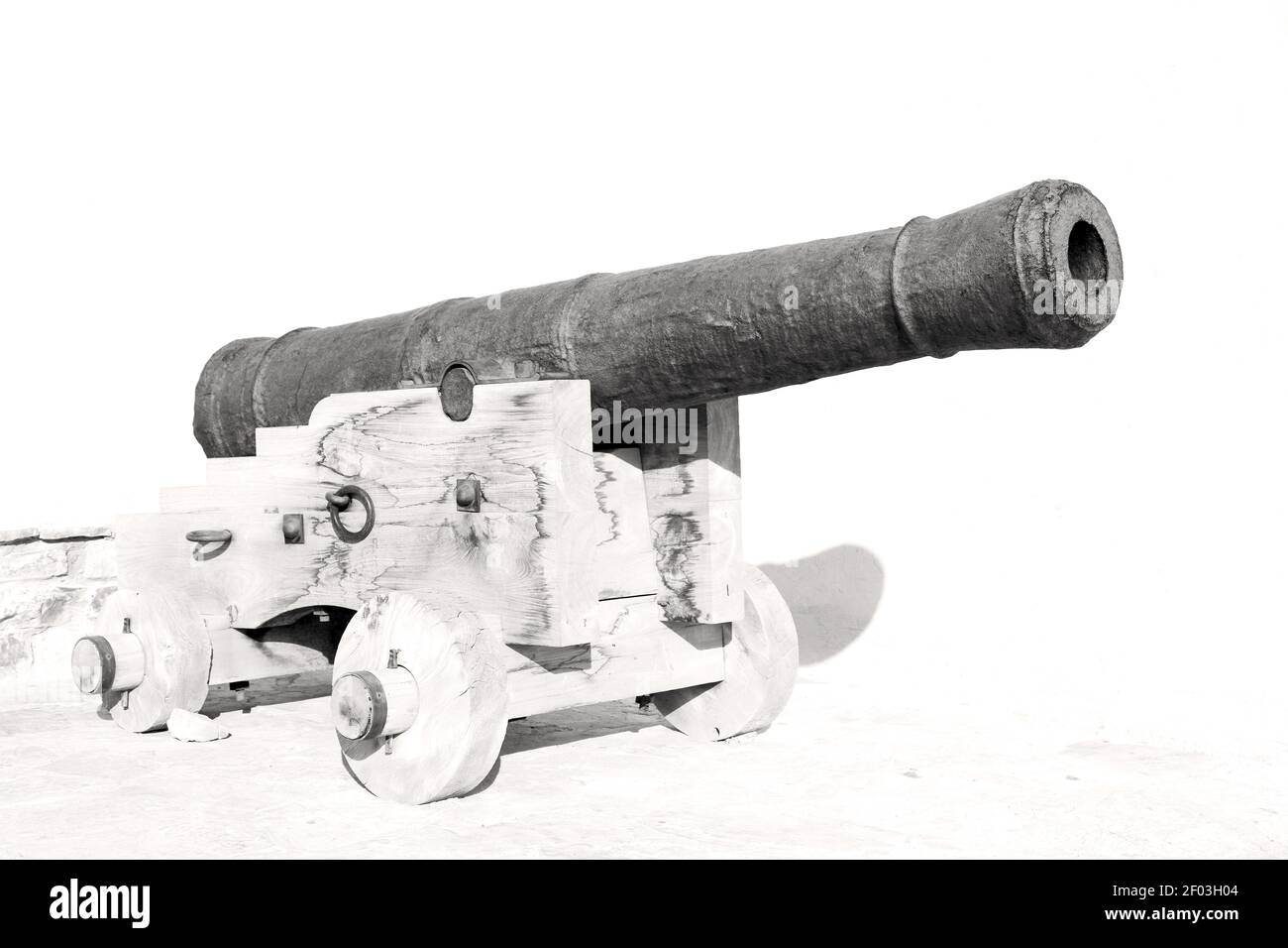 In oman muscat the old castle and cannon near the wall Stock Photo - Alamy