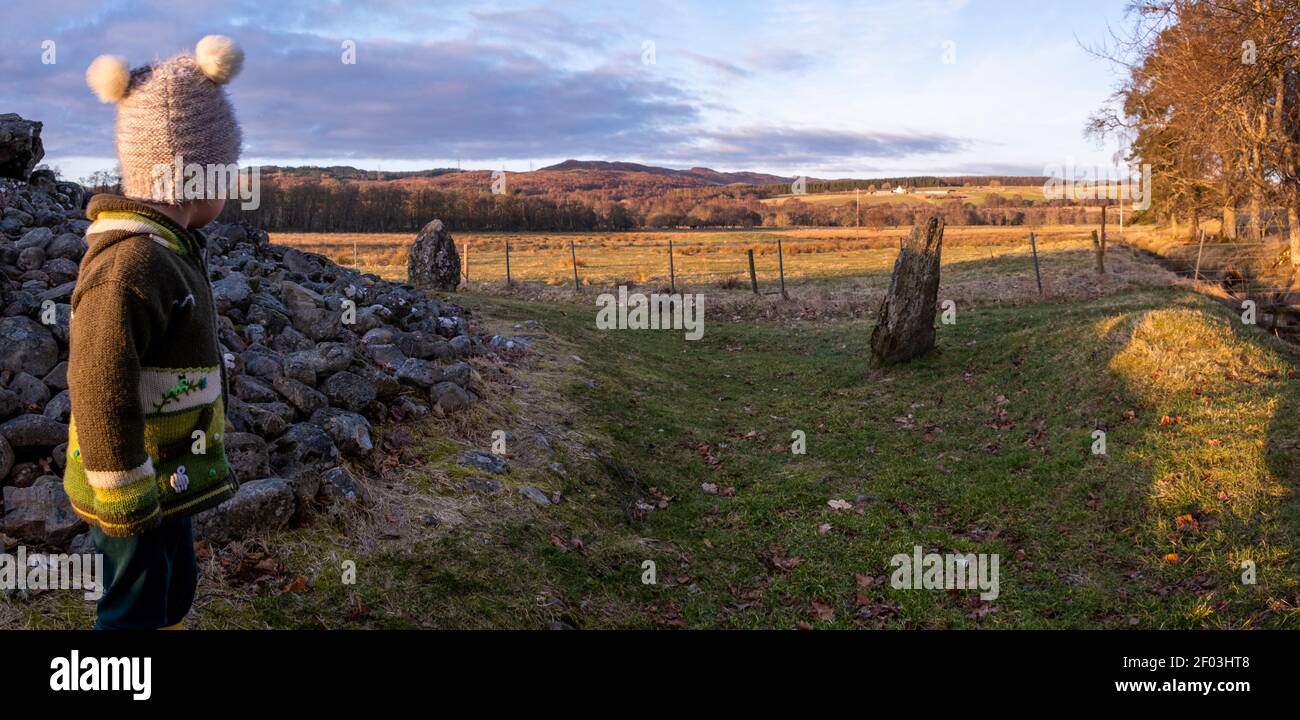 Angus came with me to Corrimony this evening. He needed out the house ...