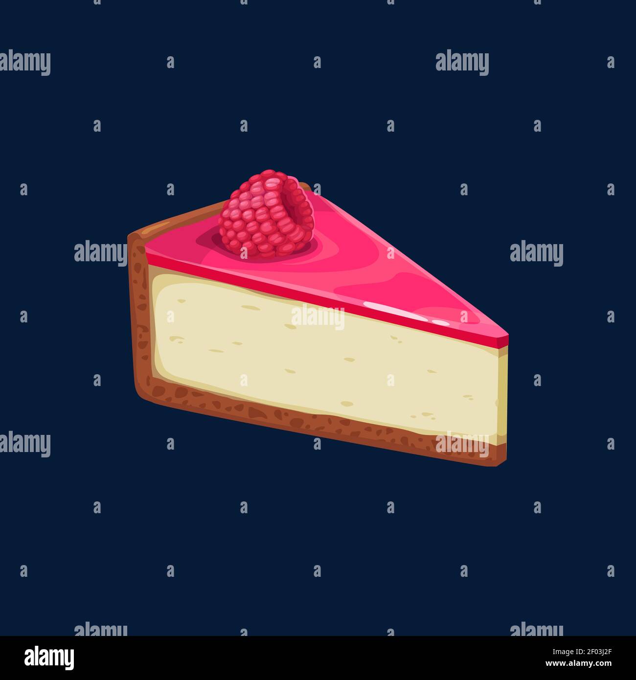 Cake cheesecake triangle piece with strawberry berry and pink jelly ...