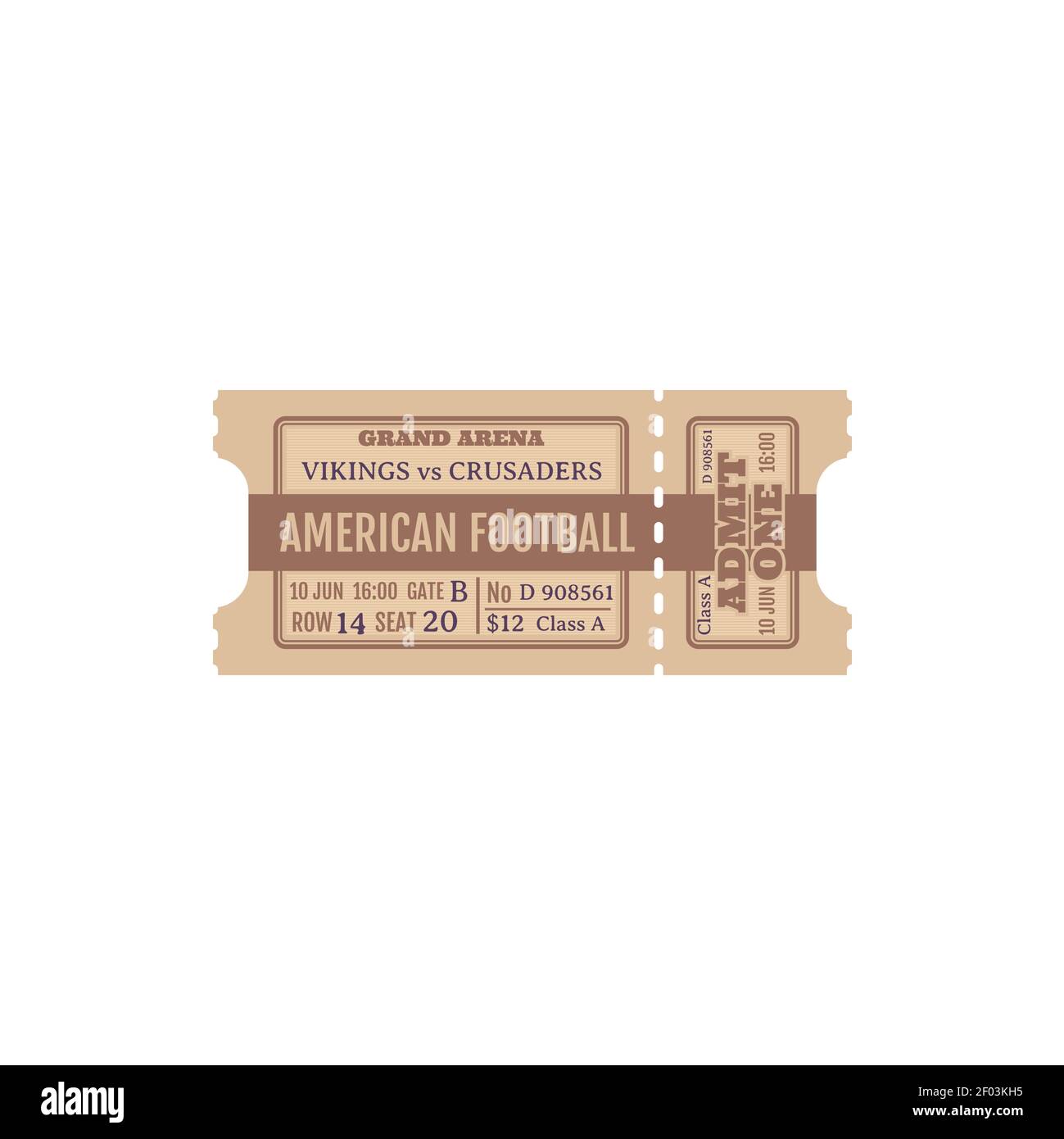 Vintage rugby ticket hi-res stock photography and images - Alamy