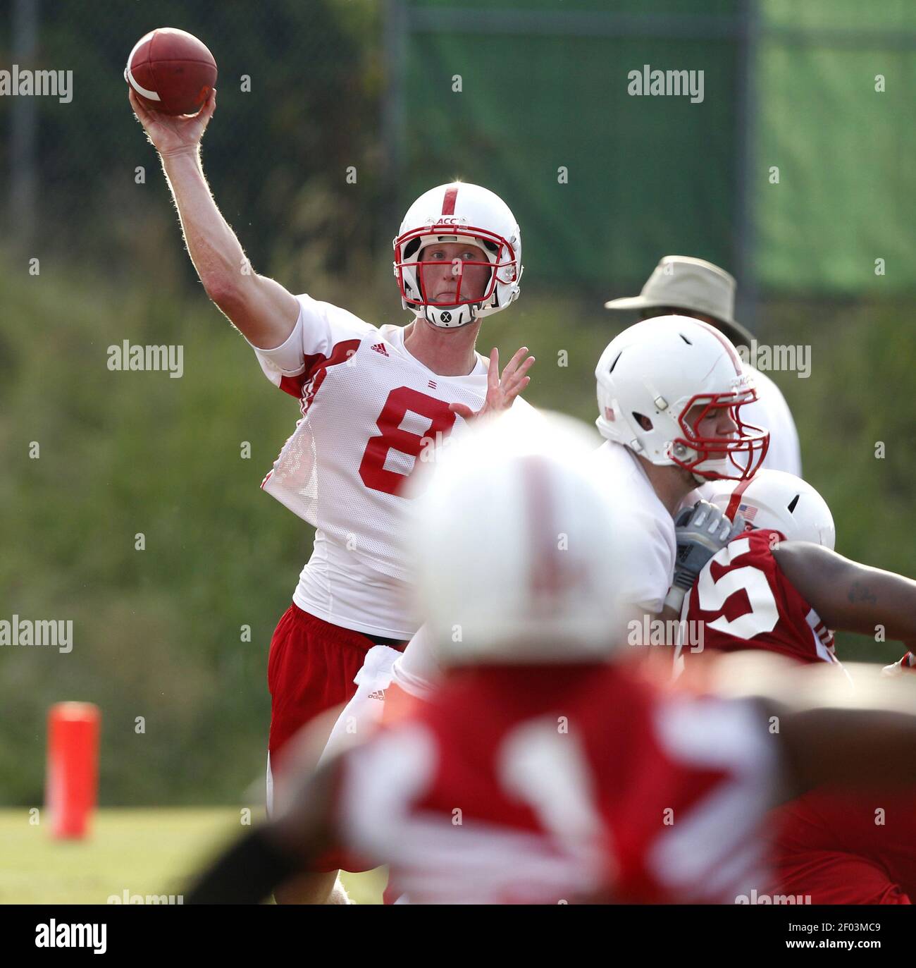 N.C. State's Mike Glennon (8) passes during the Wolfpack's first ...