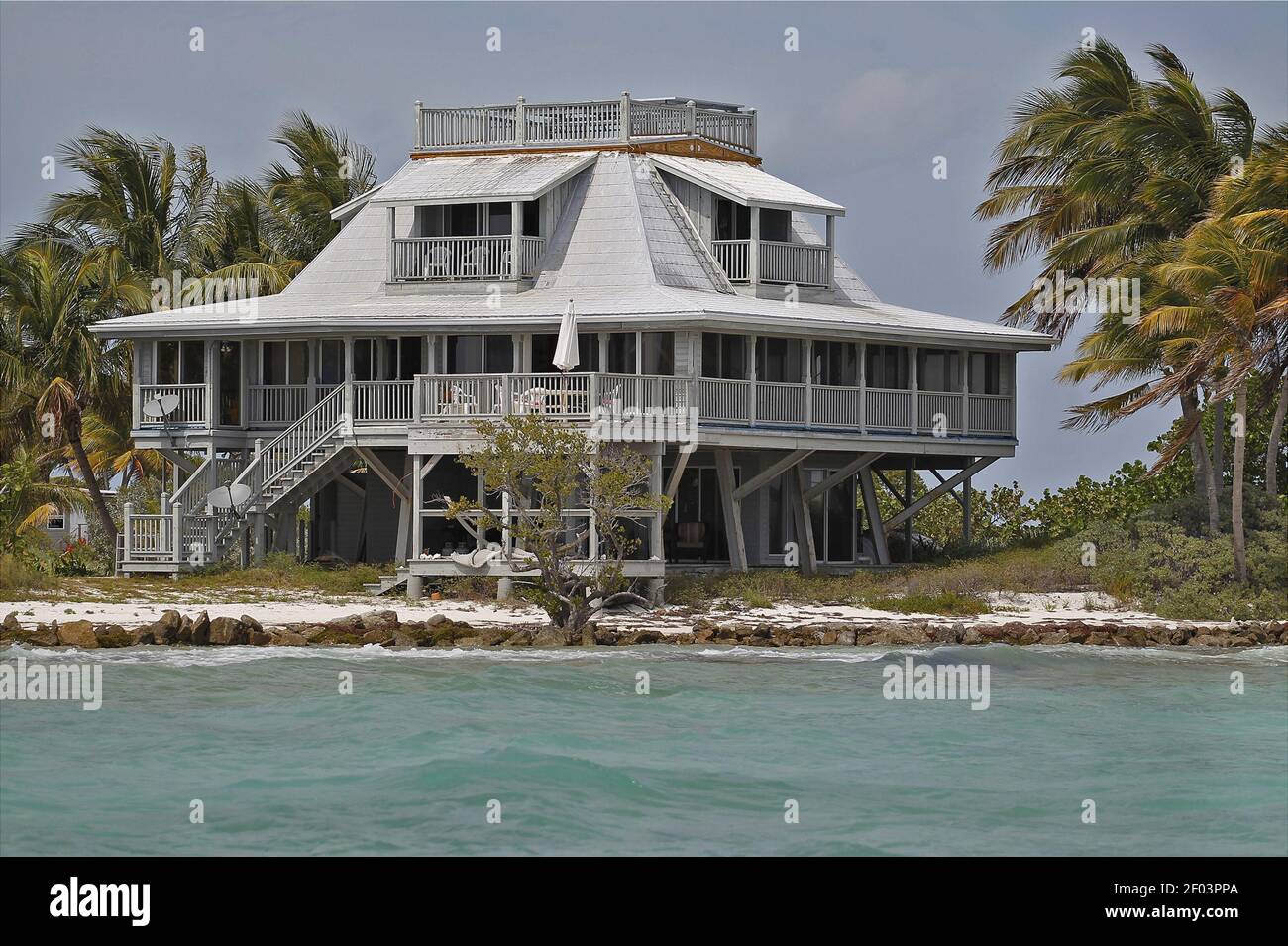 Pictured is David Wolkowsky's island home inside the National Marine ...