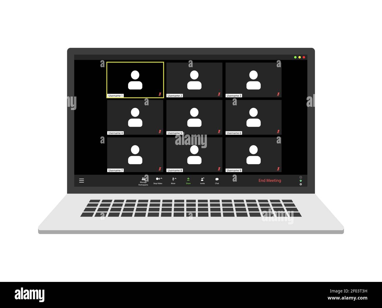 Video conference user interface, video conference calls window overlay ...