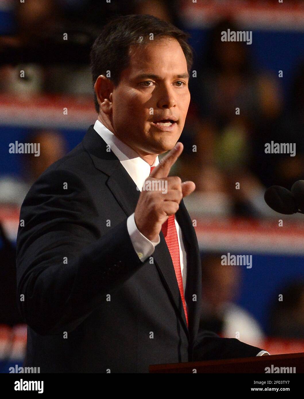 Sen. Marco Rubio (R-FL) speaks to the delegation at the Republican ...