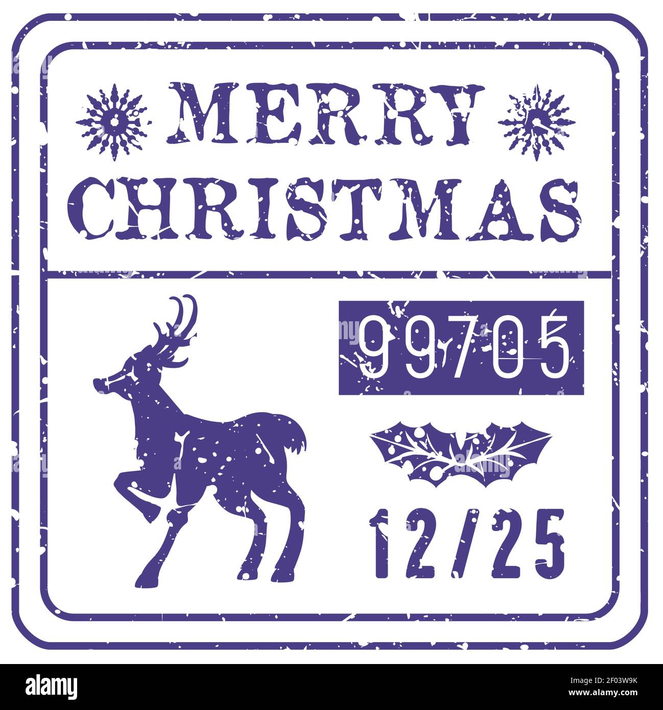 Deer postage stamp Stock Vector Images - Alamy