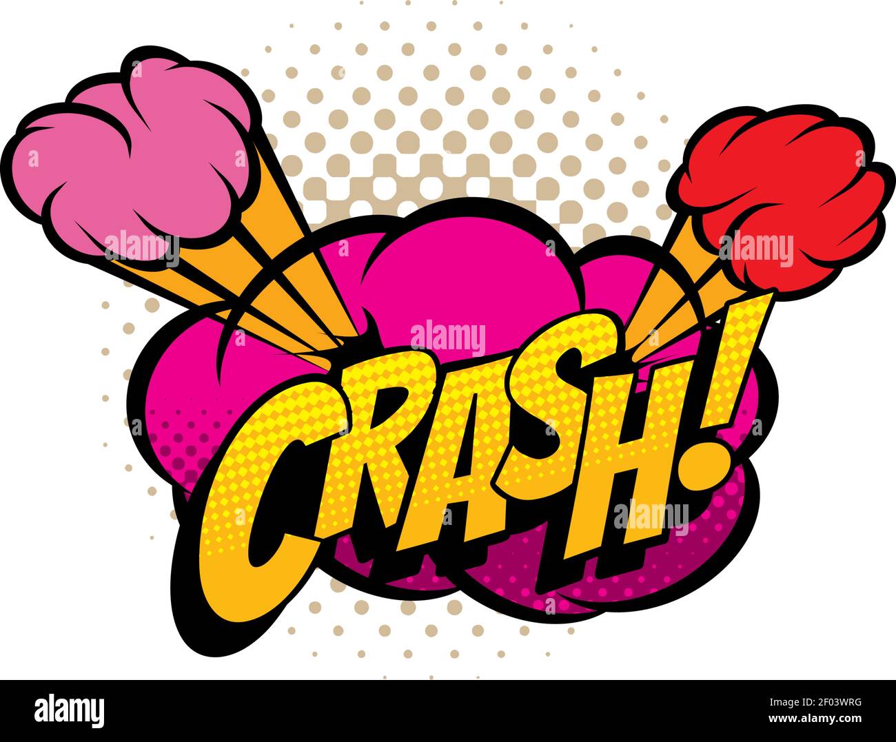 Sound blast, Crash bubble cloud, comic book cartoon icon. Vector Crash ...