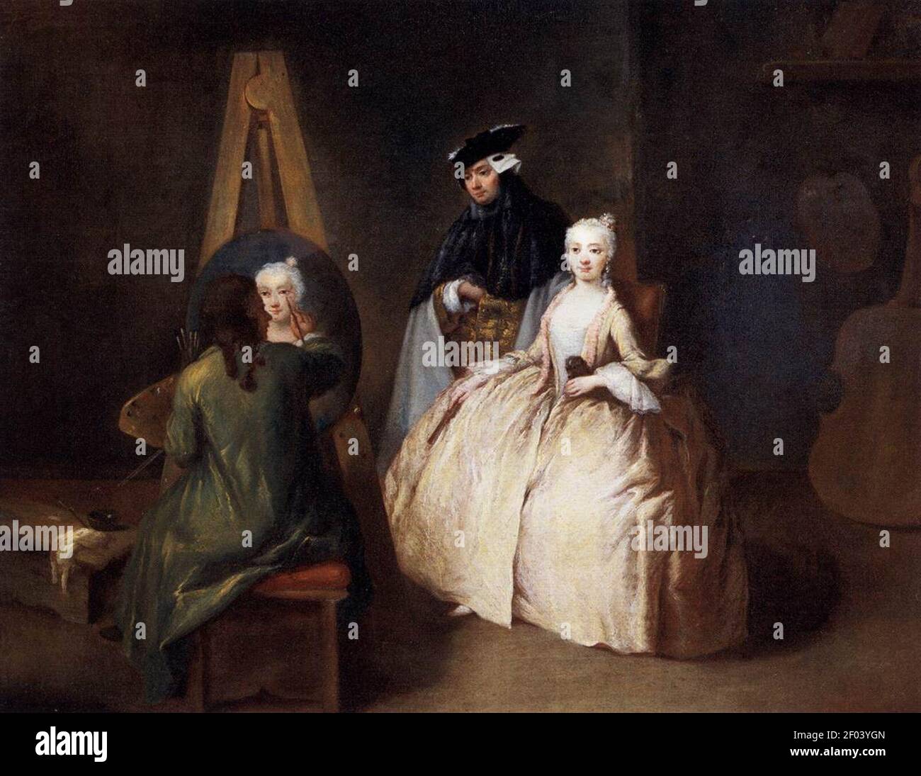 Pietro Longhi - Painter in his Studio Stock Photo - Alamy
