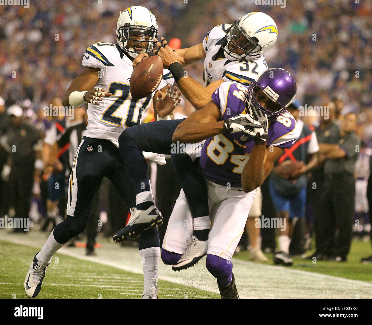 San Diego Chargers safety Eric Weddle (32) breaks up a pass intended ...