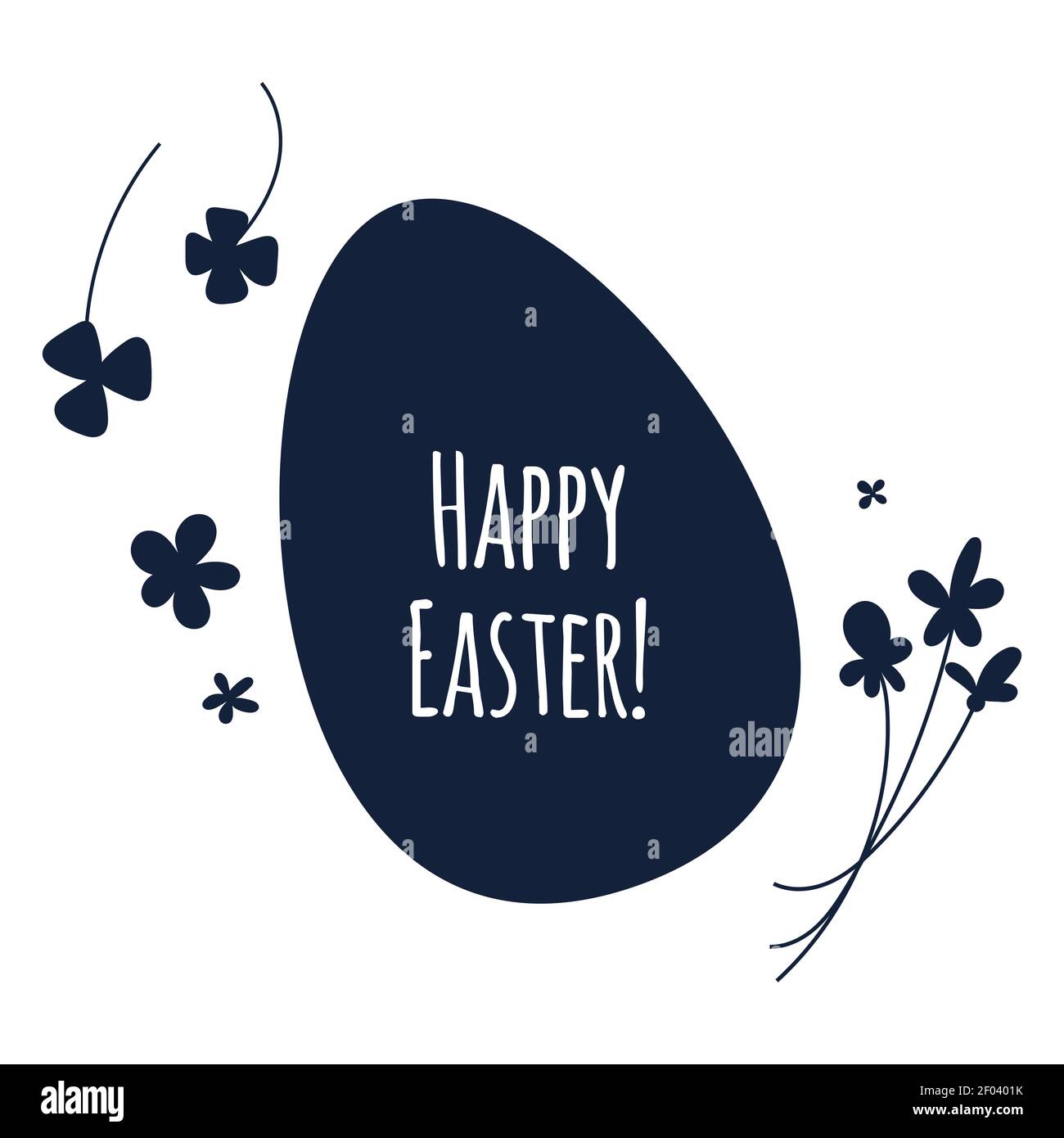 Egg and lettering isolated on white background. The symbol of the ...