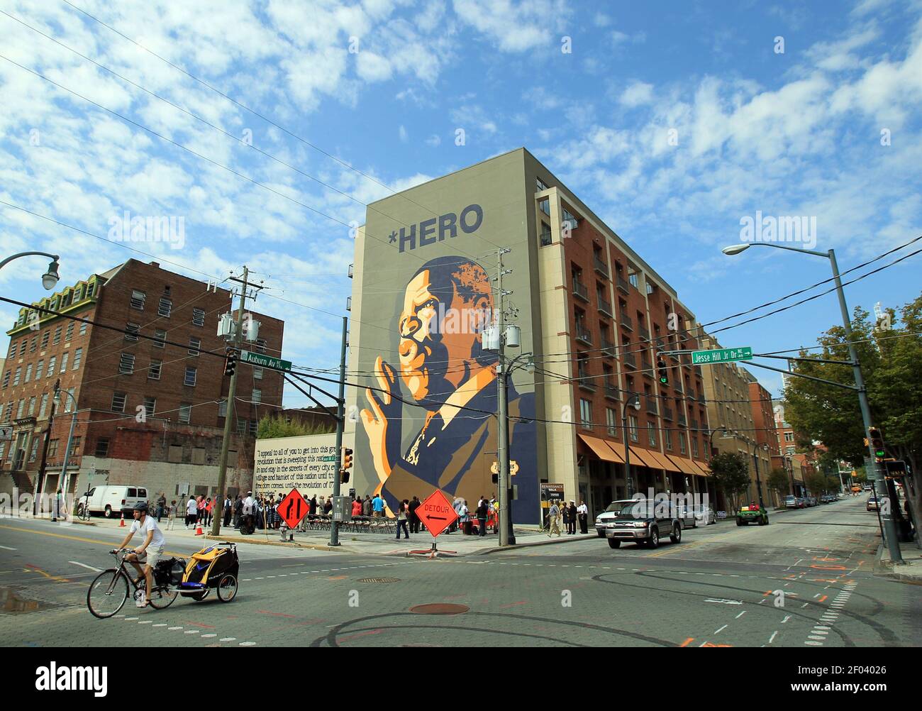 The mural "Hero," honoring U.S. Congressman and Civil Rights Leader ...