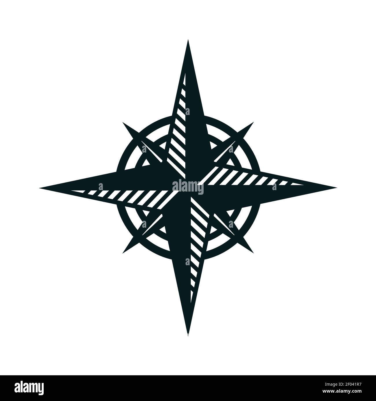 Navigation compass silhouette vector illustration. Cartography ... Navigation compass silhouette vector illustration. Cartography ...