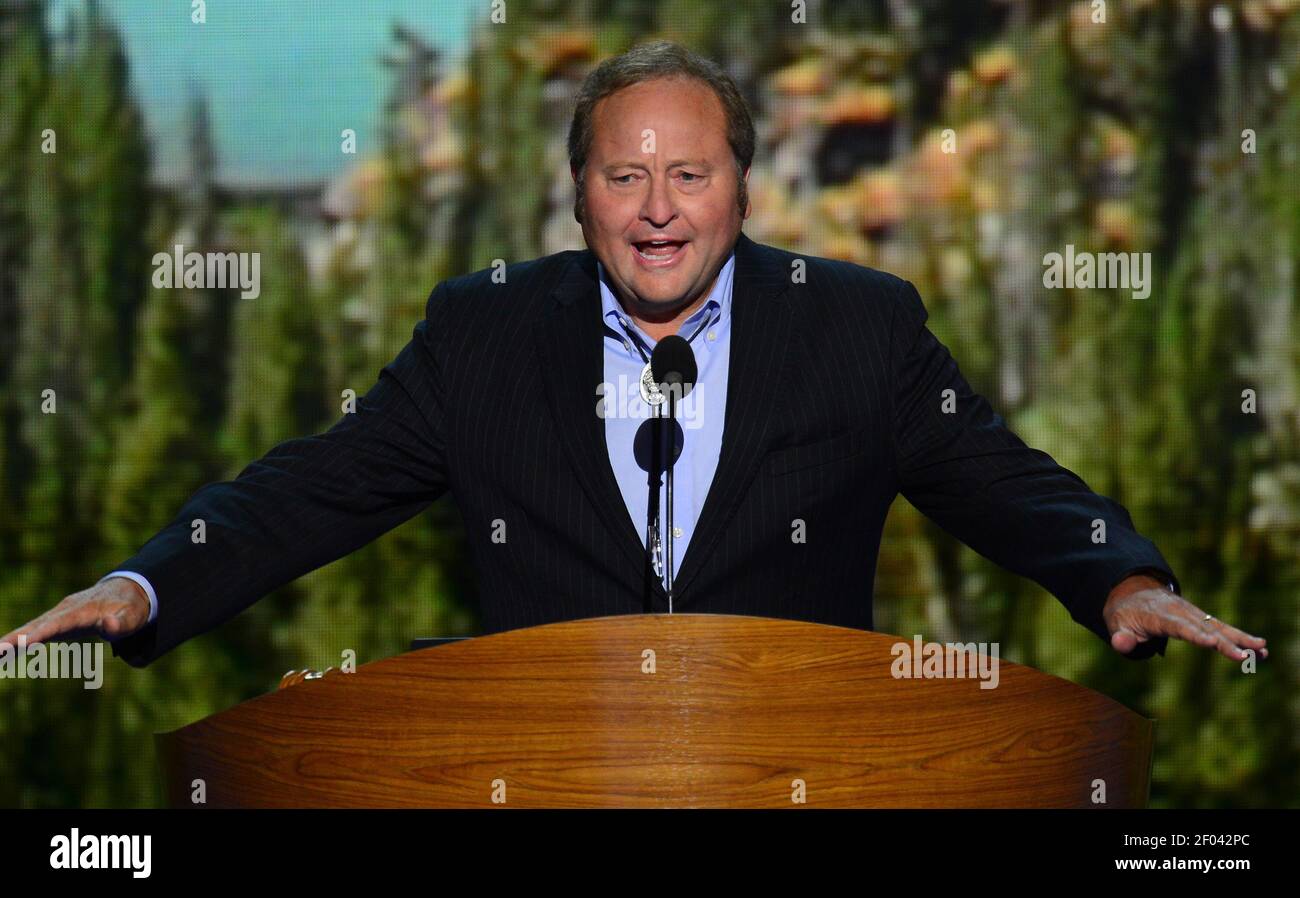 Montana Governor Brian Schweitzer speaks to the delegates at the 2012 ...